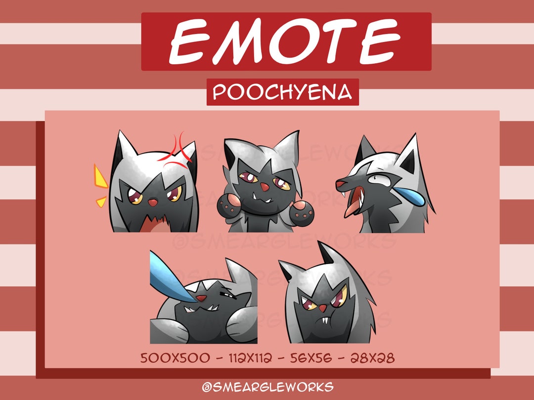 Poochyena Pokemon Emote Bundle for Twitch, Discord and Youtube Gaming ...