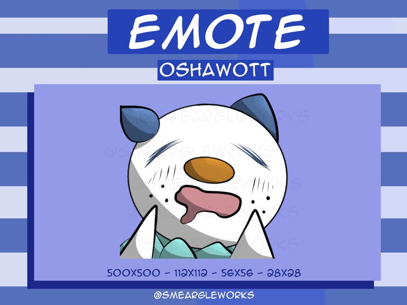 Drooling Oshawott Emote Pokemon Emote for Twitch, Discord and Youtube ...