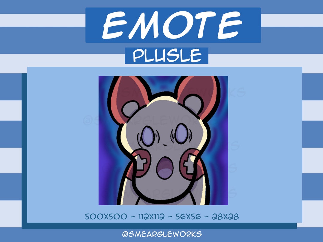 Shocked Plusle Emote Pokemon Emote for Twitch, Discord and Youtube ...
