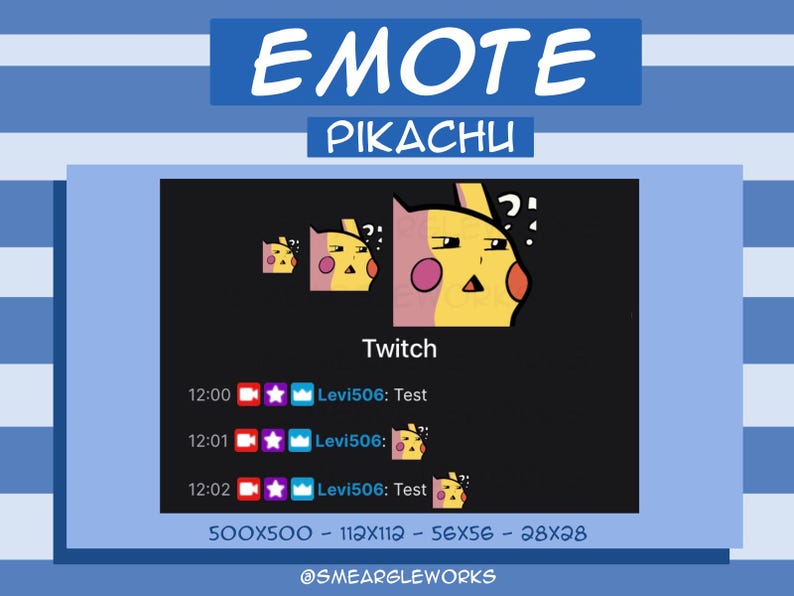 Confused Pikachu Emote for Twitch, Discord, Youtube (digital Download ...