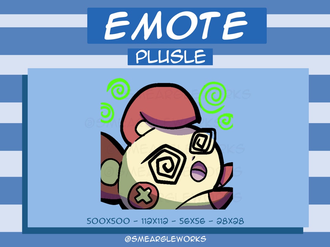 Dizzy Plusle Emote | Pokemon Emote for Twitch, Discord and Youtube ...