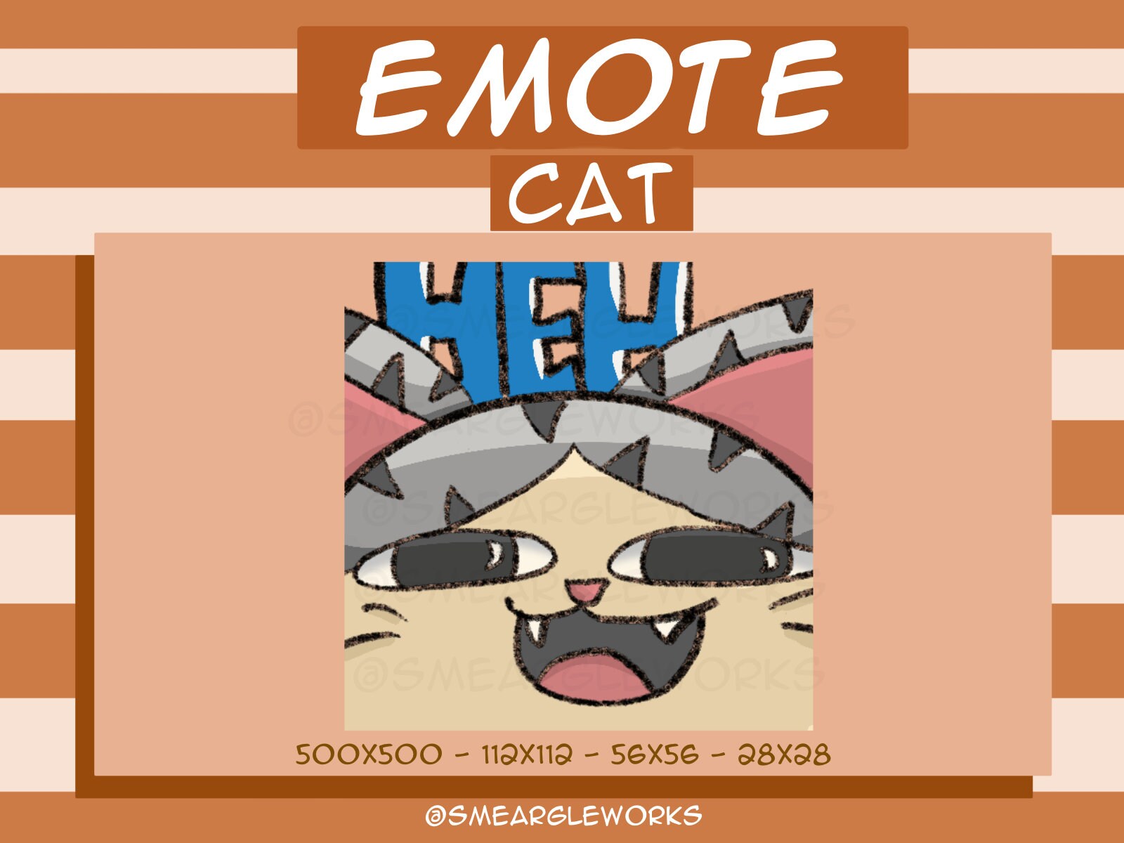 Cute Heh Cat Emote | Emote for Twitch, Discord and Youtube | Gaming and ...