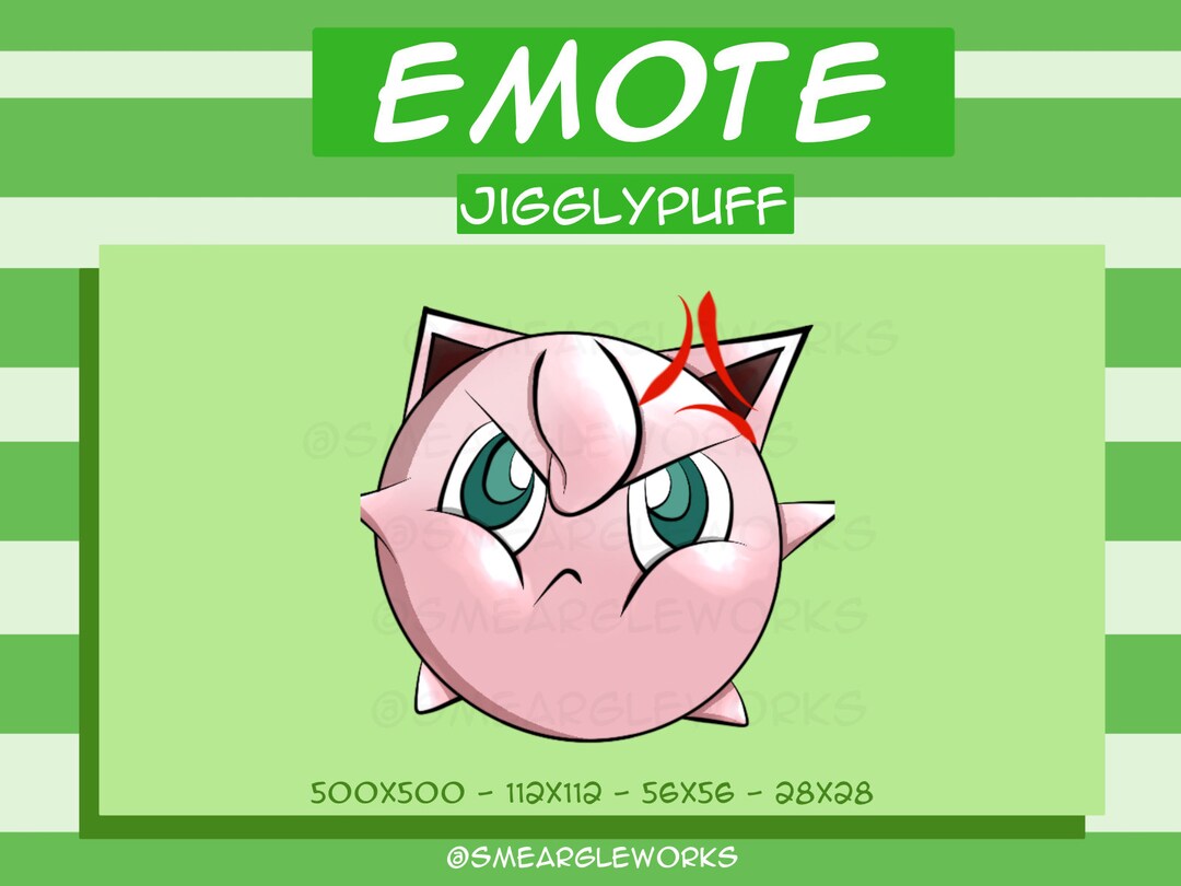 Angry Jigglypuff Emote | Pokemon Emote for Twitch, Discord and Youtube ...