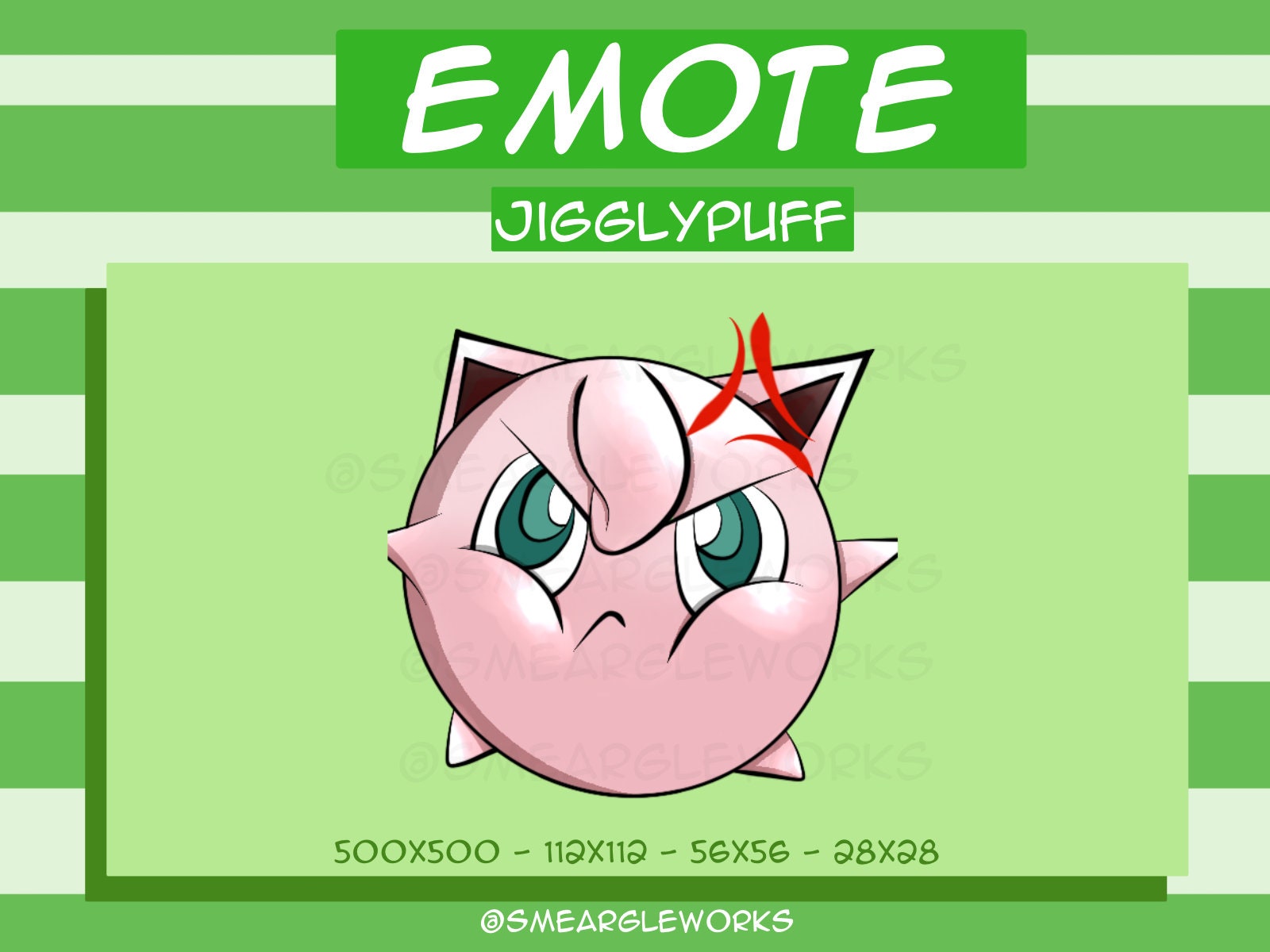Angry Jigglypuff Emote | Pokemon Emote for Twitch, Discord and Youtube ...