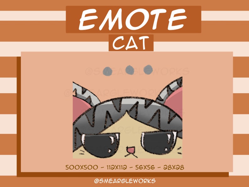 Cute Disappointed Cat Emote pokemon Emote for Twitch, Discord and ...