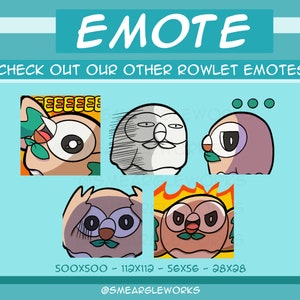 Side Eye Rowlet Emote | Pokemon Emote for Twitch, Discord and Youtube ...