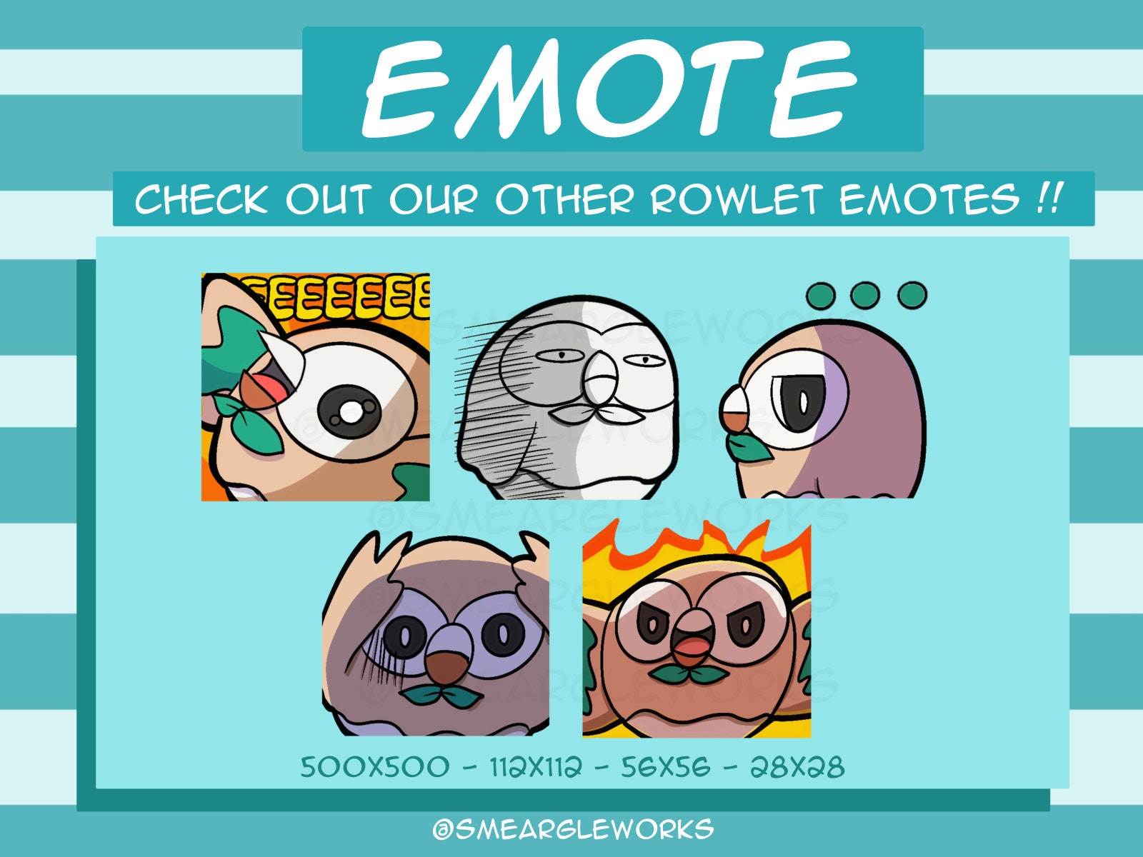 Side Eye Rowlet Emote | Pokemon Emote for Twitch, Discord and Youtube ...