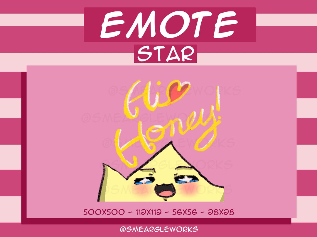 Hoshi Star Hi Emote | Emote for Twitch, Discord and Youtube | Gaming ...