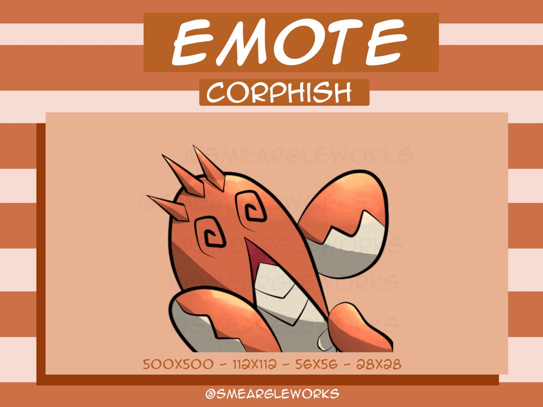 Dizzy Corphish Emote pokemon Emote for Twitch, Discord and Youtube ...