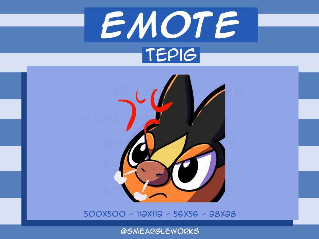Angry Tepig Emote | Pokemon Emote for Twitch, Discord and Youtube ...