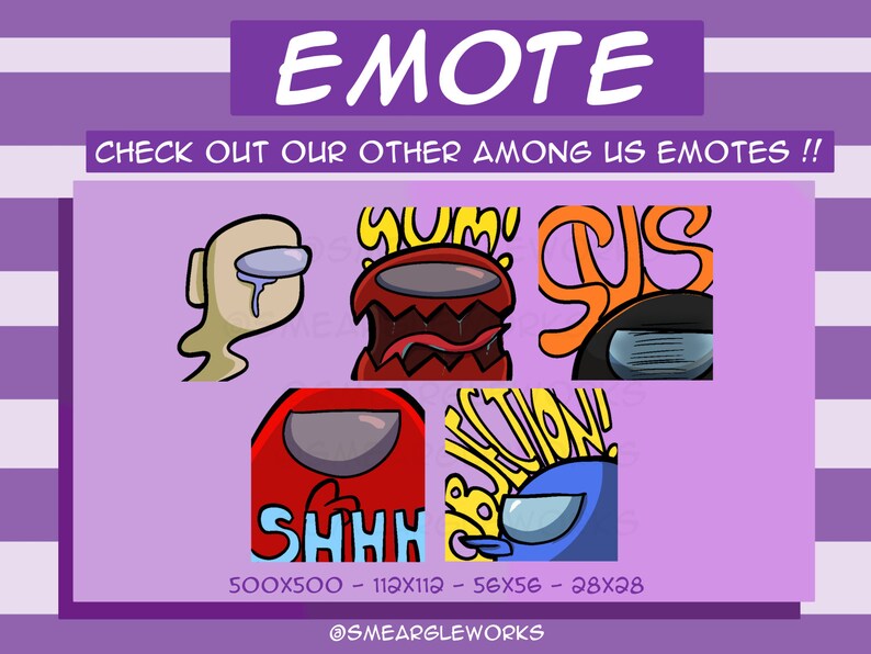 Shushing Impostor Emote Among Us Emote for Twitch, Discord and Youtube ...