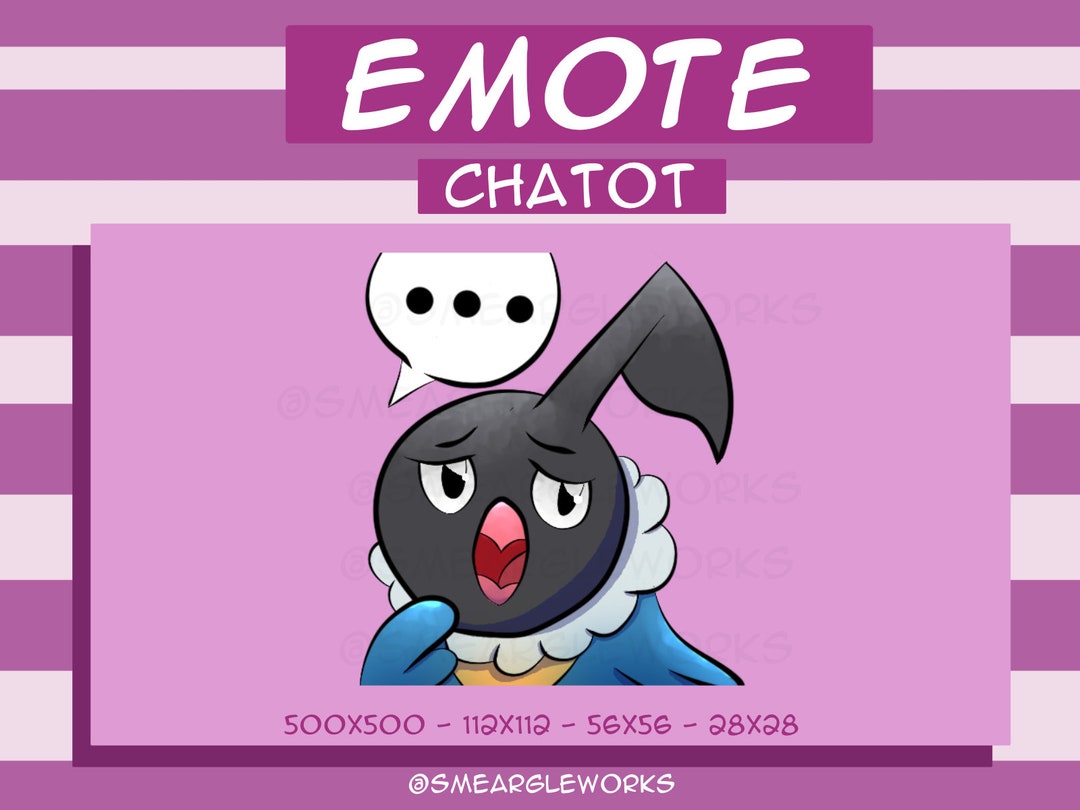Thinking Chatot Emote pokemon Emote for Twitch, Discord and Youtube ...