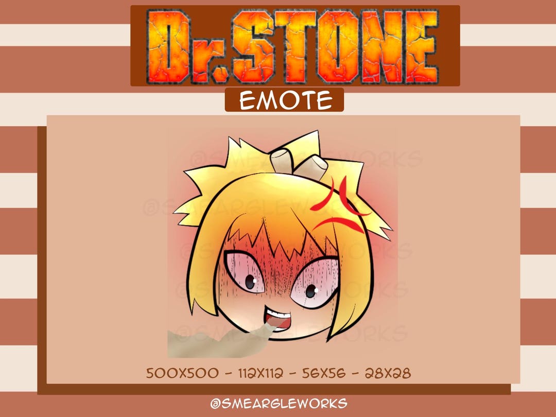 Kohaku Emote Dr. Stone Emote for Twitch, Discord and Youtube Gaming and ...