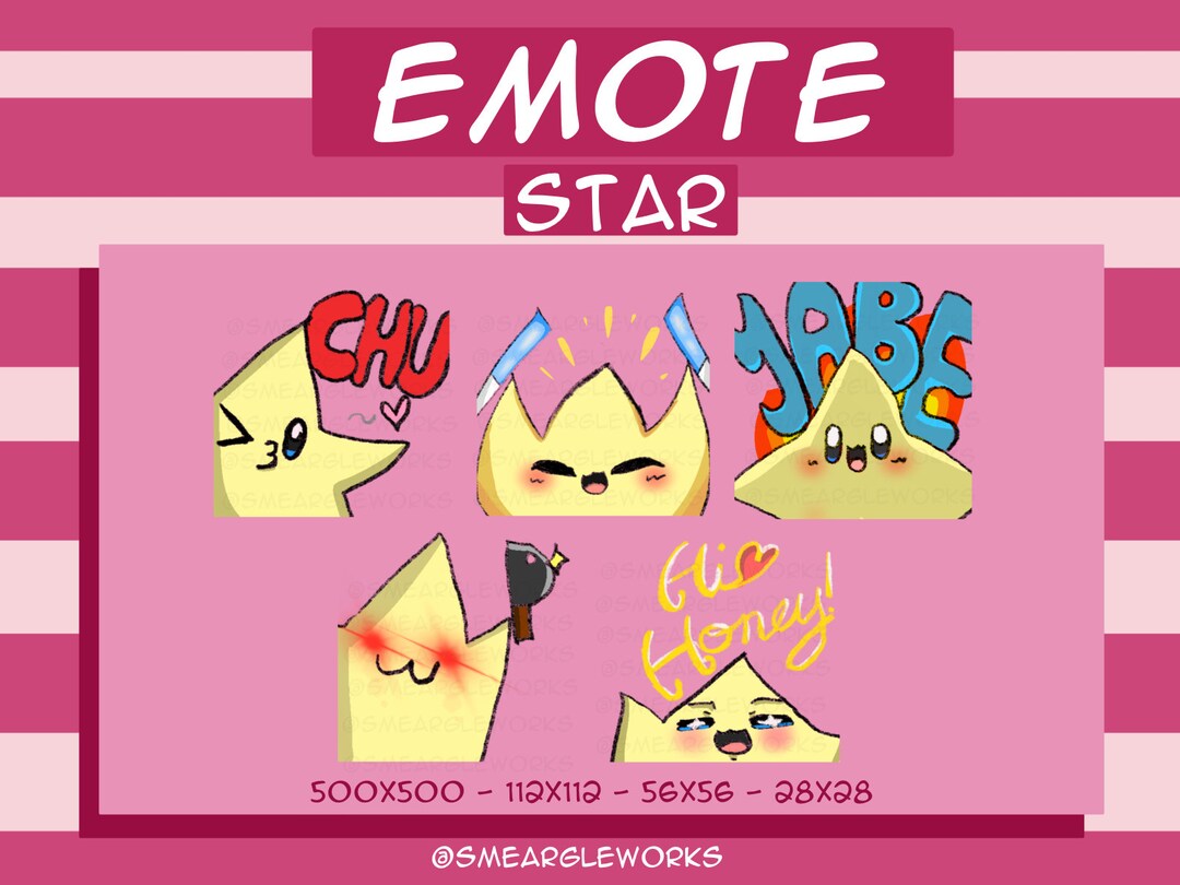Hoshi Star Emote Bundle for Twitch, Discord and Youtube | Gaming and ...