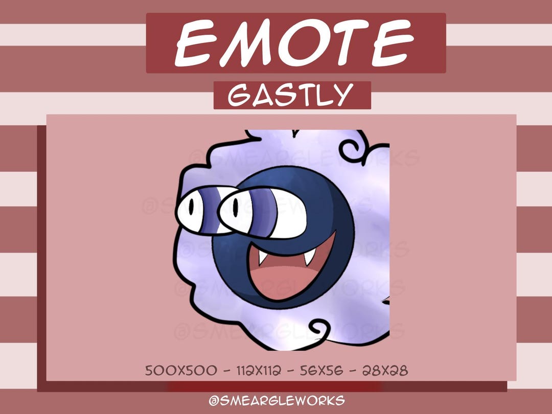 Shock Gastly Emote | Pokemon Emote for Twitch, Discord and Youtube ...