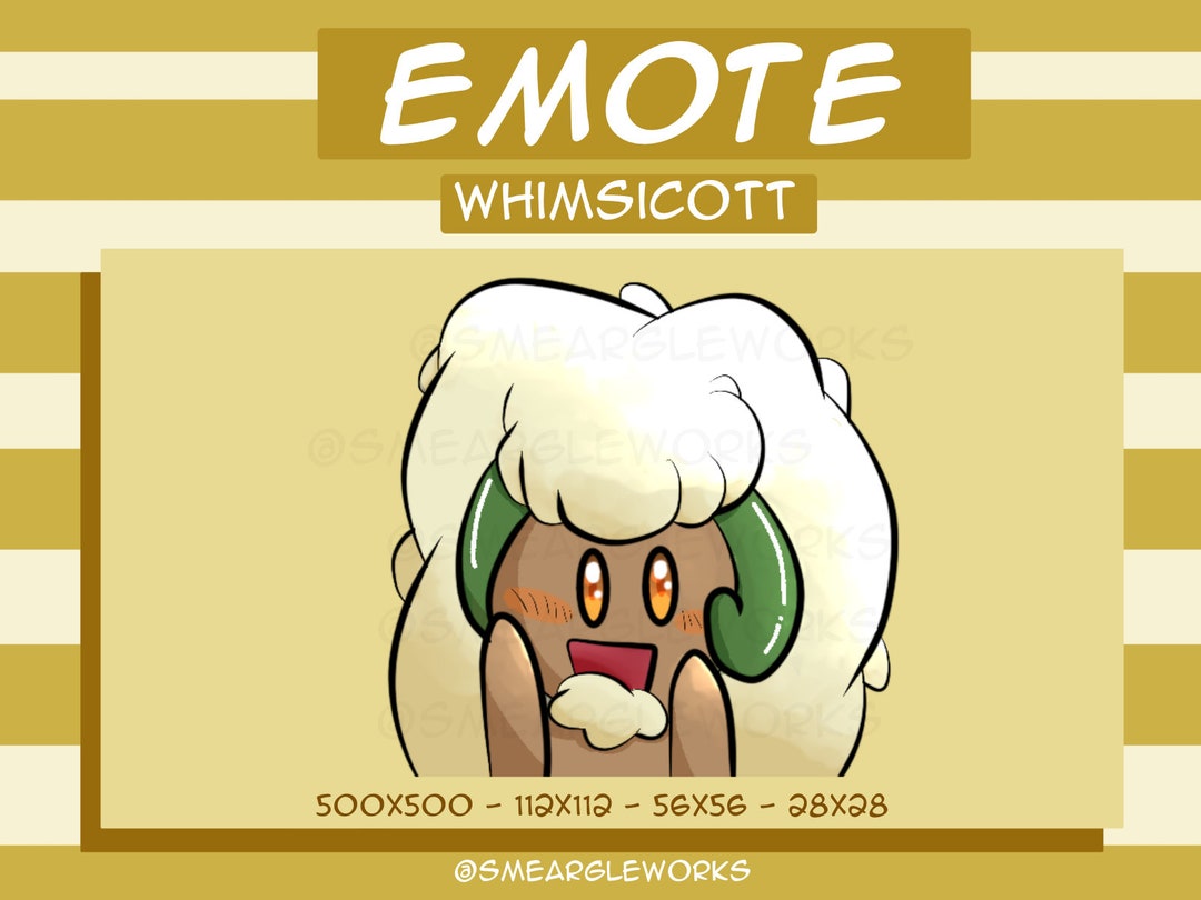 Shock Whimsicott Emote pokemon Emote for Twitch, Discord and Youtube ...