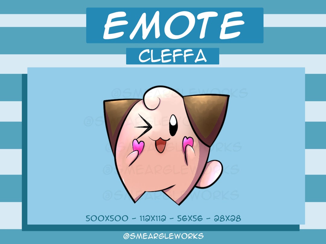 Love Cleffa Emote | Pokemon Emote for Twitch, Discord and Youtube ...