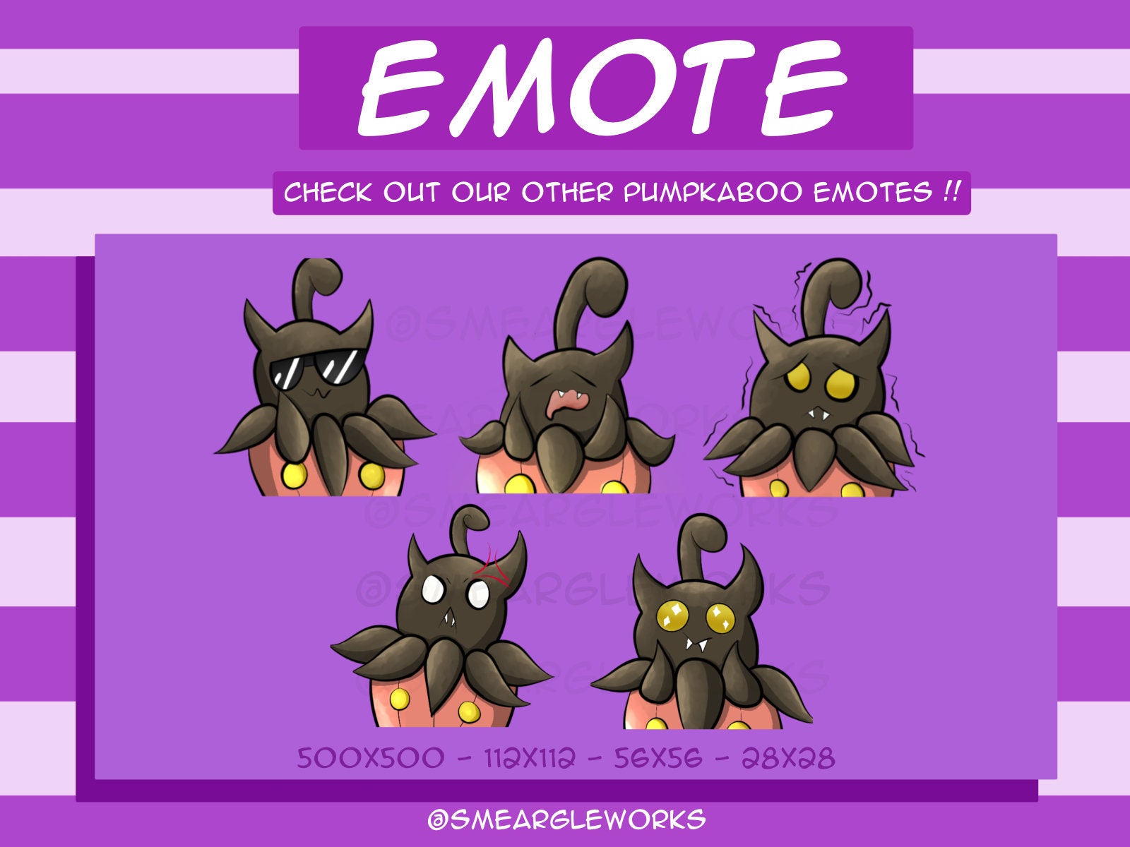Swag Pumpkaboo Emote Pokemon Emote for Twitch, Discord and Youtube ...