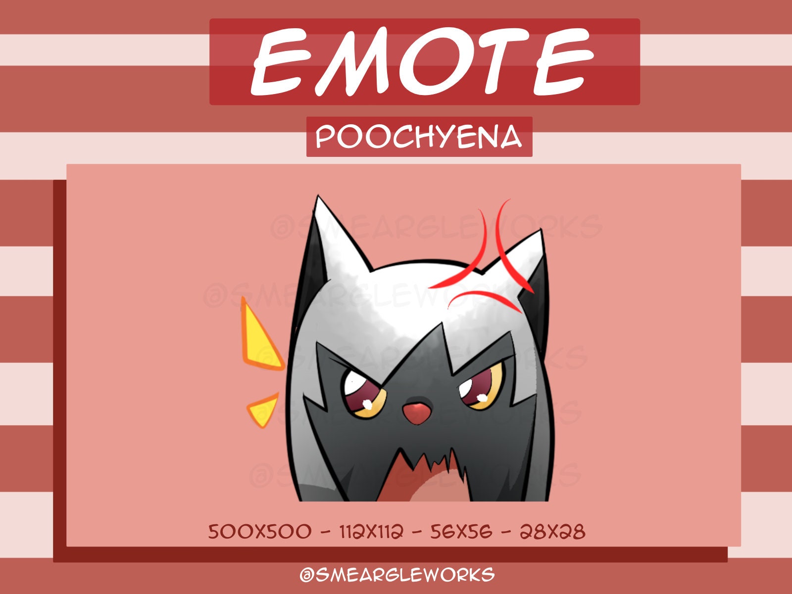 Angry Poochyena Emote Pokemon Emote for Twitch, Discord and Youtube ...