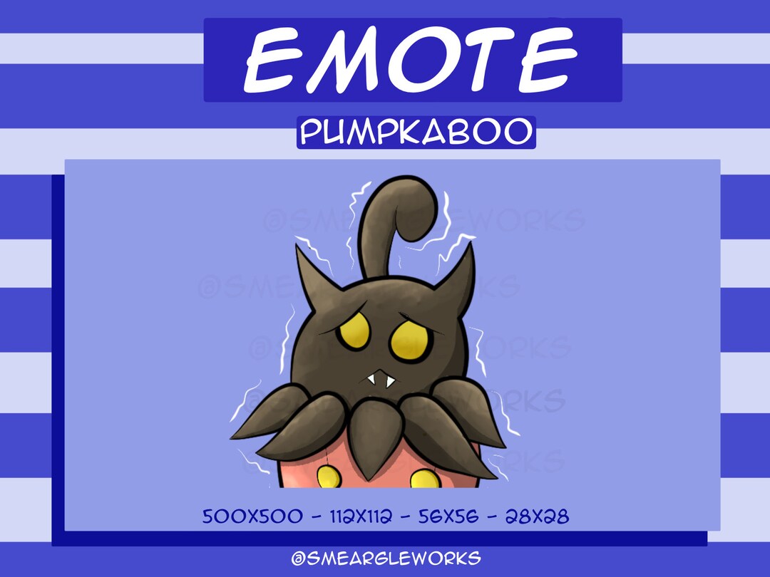 Scared Pumpkaboo Emote Pokemon Emote for Twitch, Discord and Youtube ...