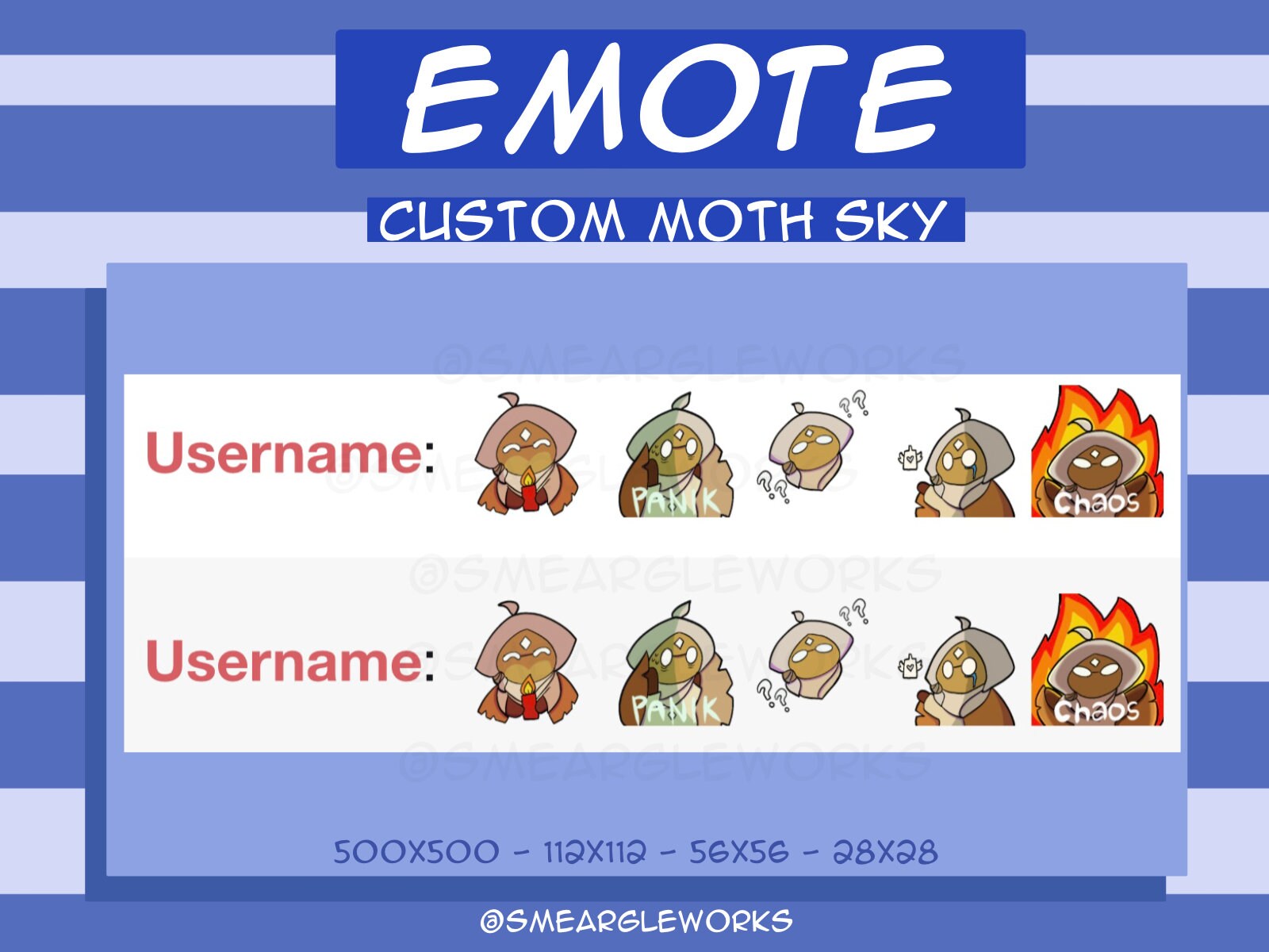 Custom Moth Skykid Emotes: Twitch, Discord, Youtube (digital Download ...