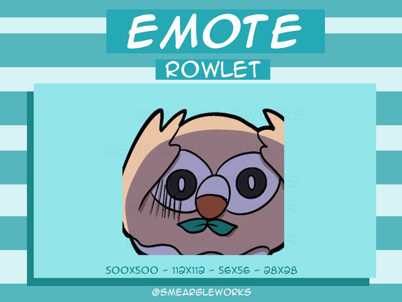 Panik / Panic Rowlet Emote | Pokemon Emote for Twitch, Discord and ...
