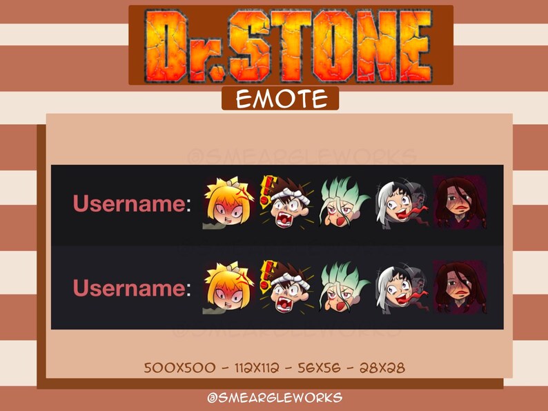 Senku Ishigami Emote: Dr. Stone for Twitch, Discord, Youtube (digital ...