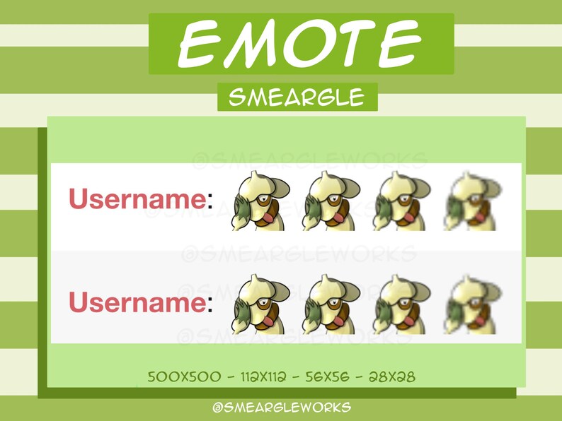 Smeargle Emote Pokemon Emote for Twitch, Discord and Youtube Gaming and ...