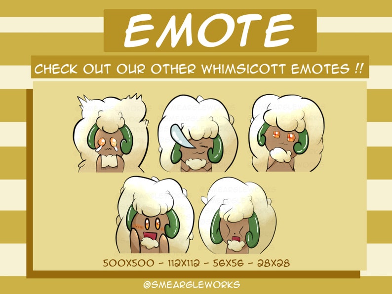 Disgusted Whimsicott Emote Cute Whimsicott Pity Smile Emote pokemon ...
