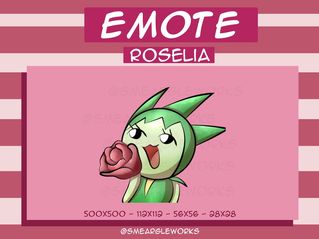 Shock Roselia Emote Pokemon Emote for Twitch, Discord and Youtube ...