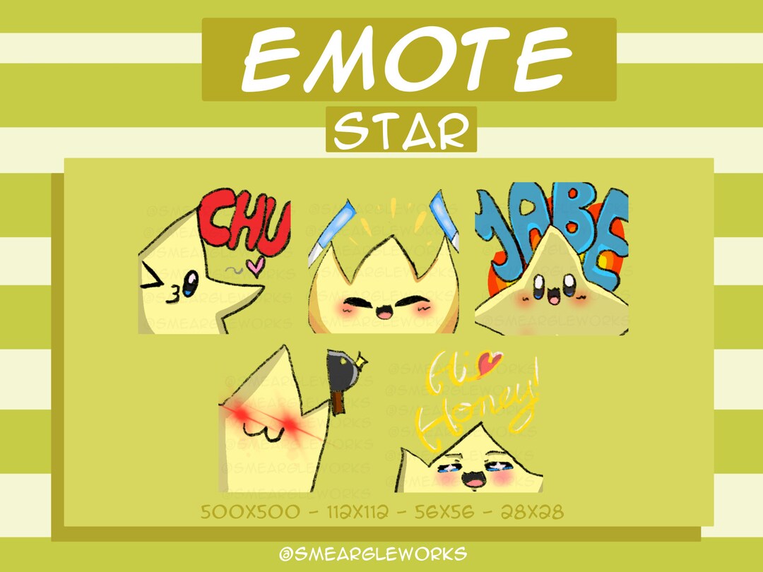 Cute Star Emote Bundle for Twitch, Discord and Youtube Gaming and ...