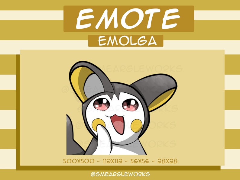 EHE Emolga Emote Pokemon Emote for Twitch, Discord and Youtube Gaming ...