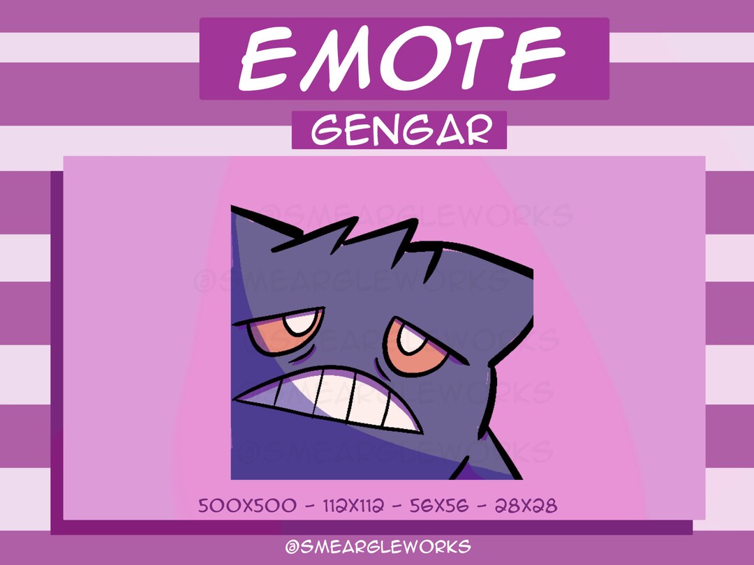 Tired Gengar Emote Pokemon Emote for Twitch, Discord and Youtube Gaming ...