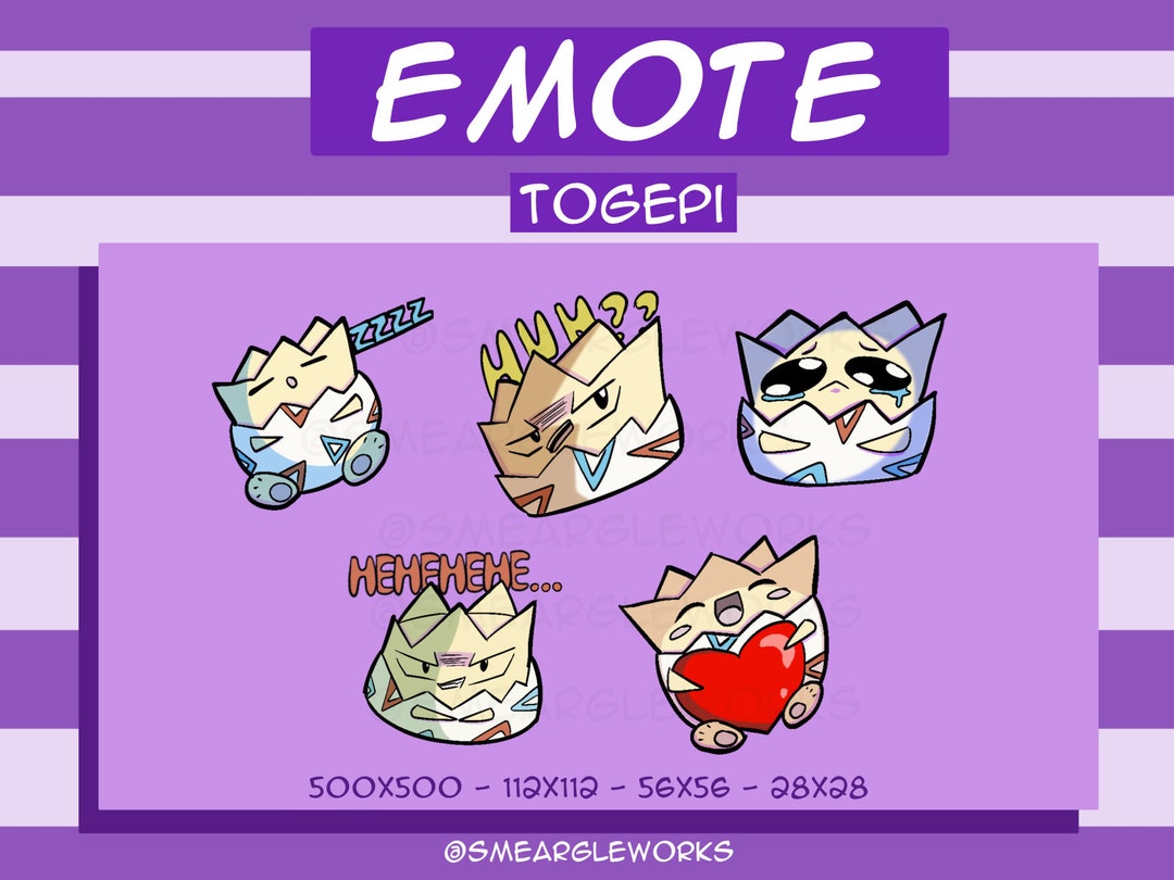 Togepi Pokemon Emote Bundle for Twitch, Discord and Youtube Gaming and ...