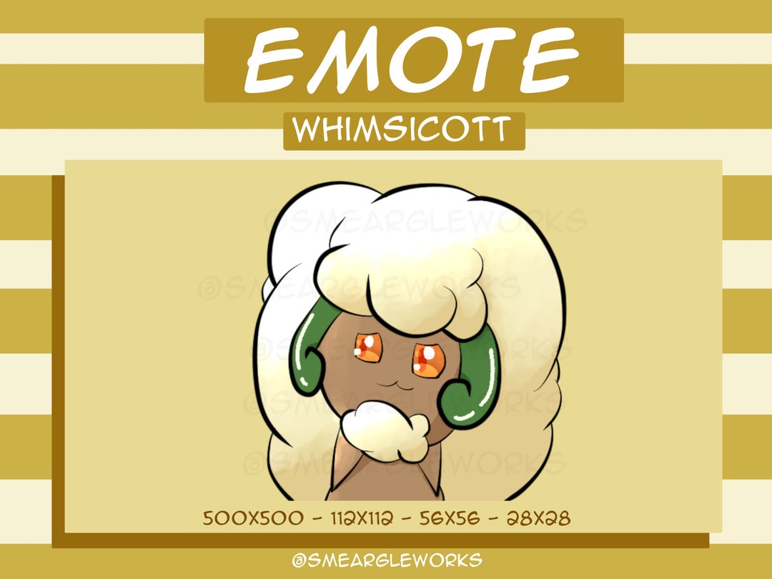 Disgusted Whimsicott Emote Cute Whimsicott Pity Smile Emote pokemon ...