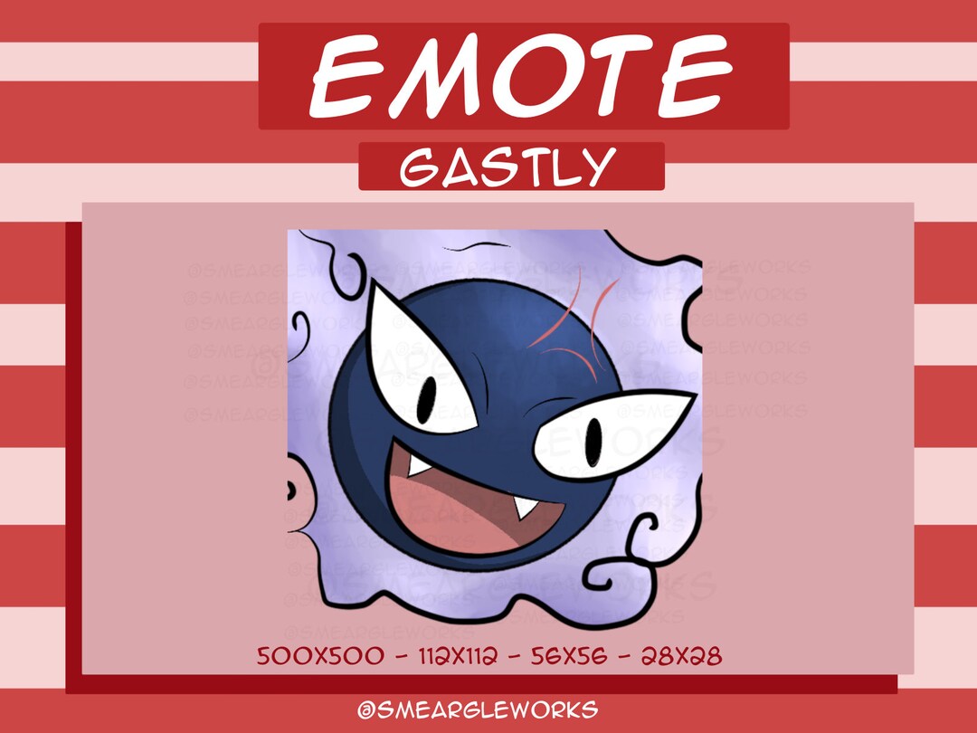Angry Gastly Emote Pokemon Emote for Twitch, Discord and Youtube Gaming ...