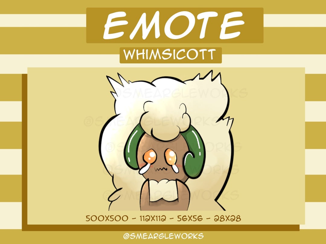Cry Whimsicott Emote pokemon Emote for Twitch, Discord and Youtube ...