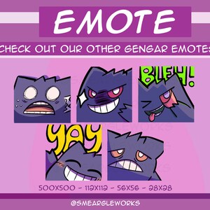 Evil Smirk Gengar Emote | Pokemon Emote for Twitch, Discord and Youtube ...