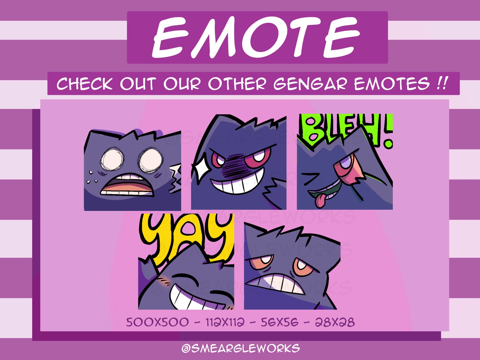 Evil Smirk Gengar Emote | Pokemon Emote for Twitch, Discord and Youtube ...