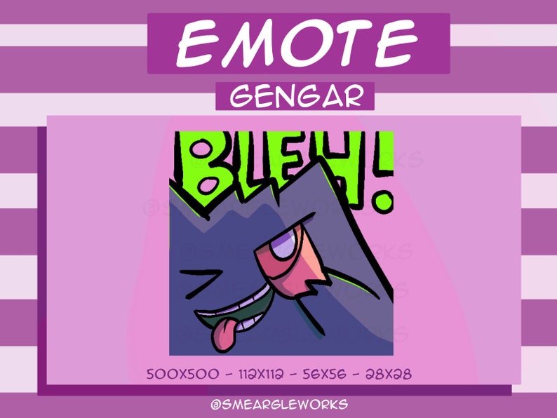 Taunting Gengar Emote | Pokemon Emote for Twitch, Discord and Youtube ...