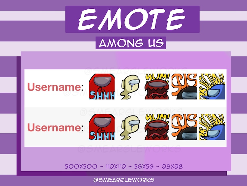 Among Us Emote Bundle for Twitch, Discord and Youtube Gaming and ...