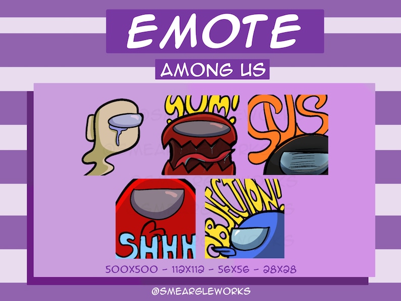 Among Us Emote Bundle for Twitch, Discord and Youtube Gaming and ...