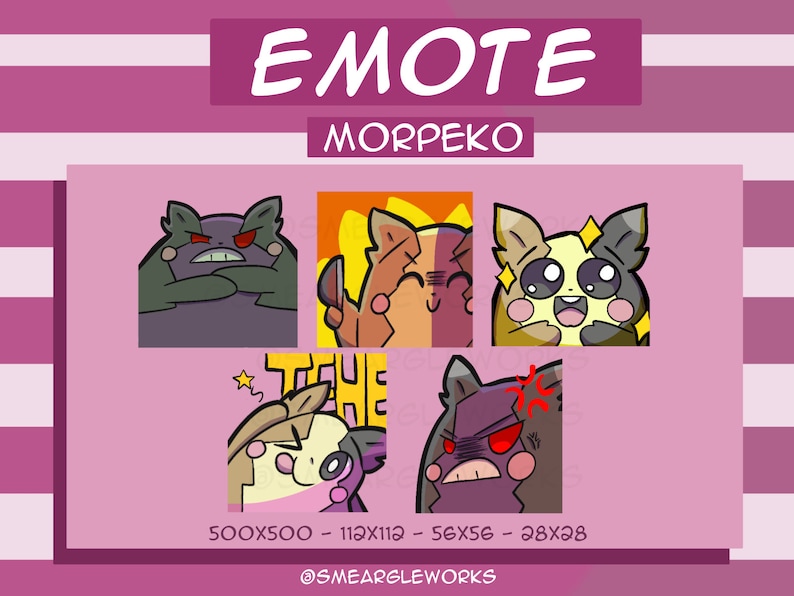 Morpeko Pokemon Emote Bundle for Twitch, Discord and Youtube | Gaming ...