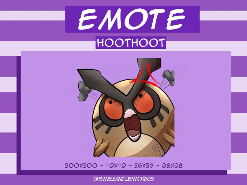 Hoothoot Emote | Pokemon Emote for Twitch, Discord and Youtube | Gaming ...