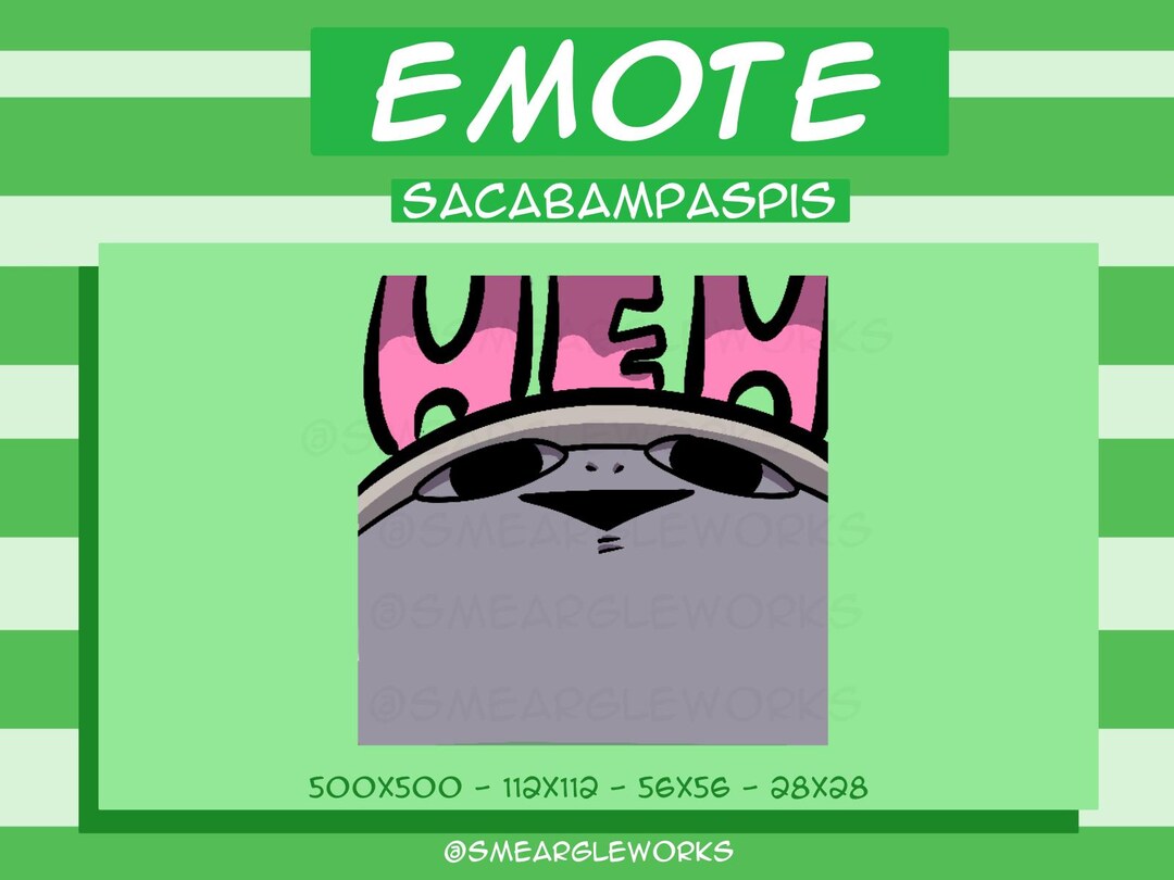 Smug Sacabampaspis Emote Emote for Twitch, Discord and Youtube Gaming ...