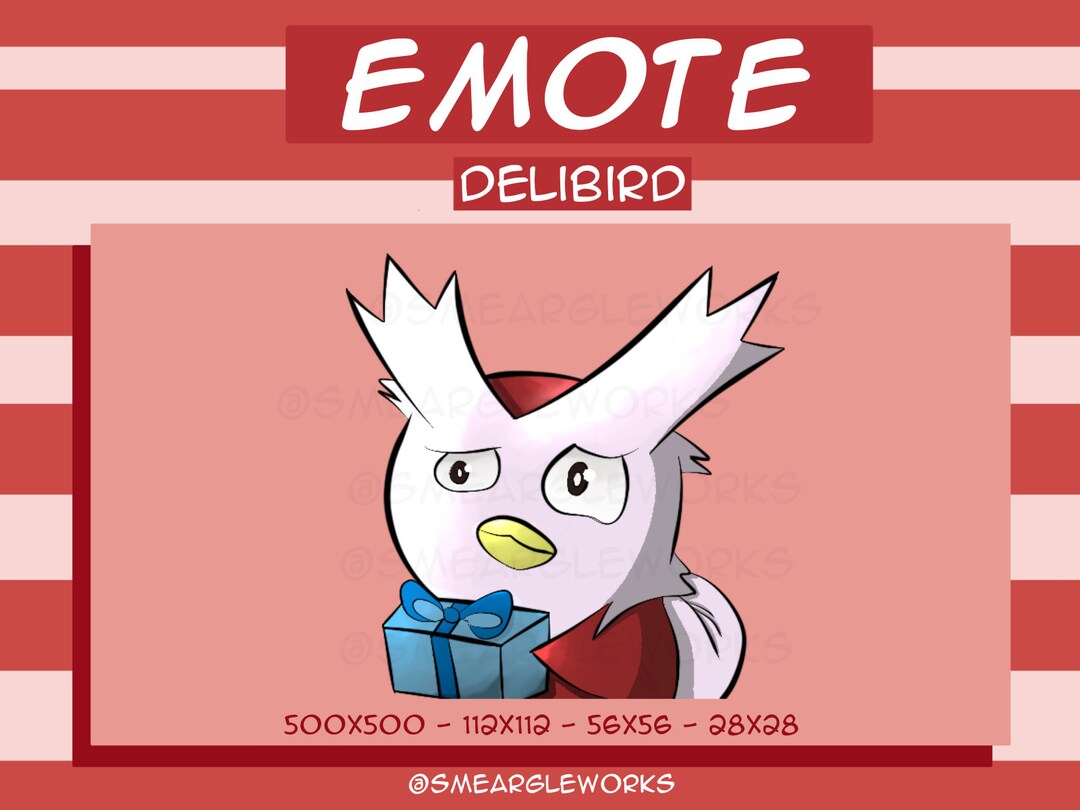 Pity Look Delibird Emote pokemon Emote for Twitch, Discord and Youtube ...