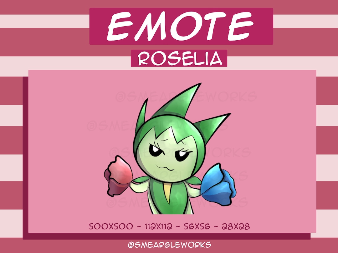 Shrug Roselia Emote | Pokemon Emote for Twitch, Discord and Youtube ...