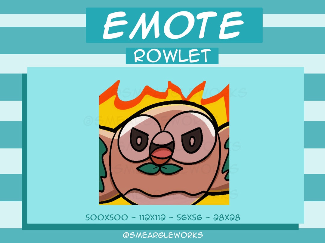 Evil Rowlet Emote Pokemon Emote for Twitch, Discord and Youtube Gaming ...