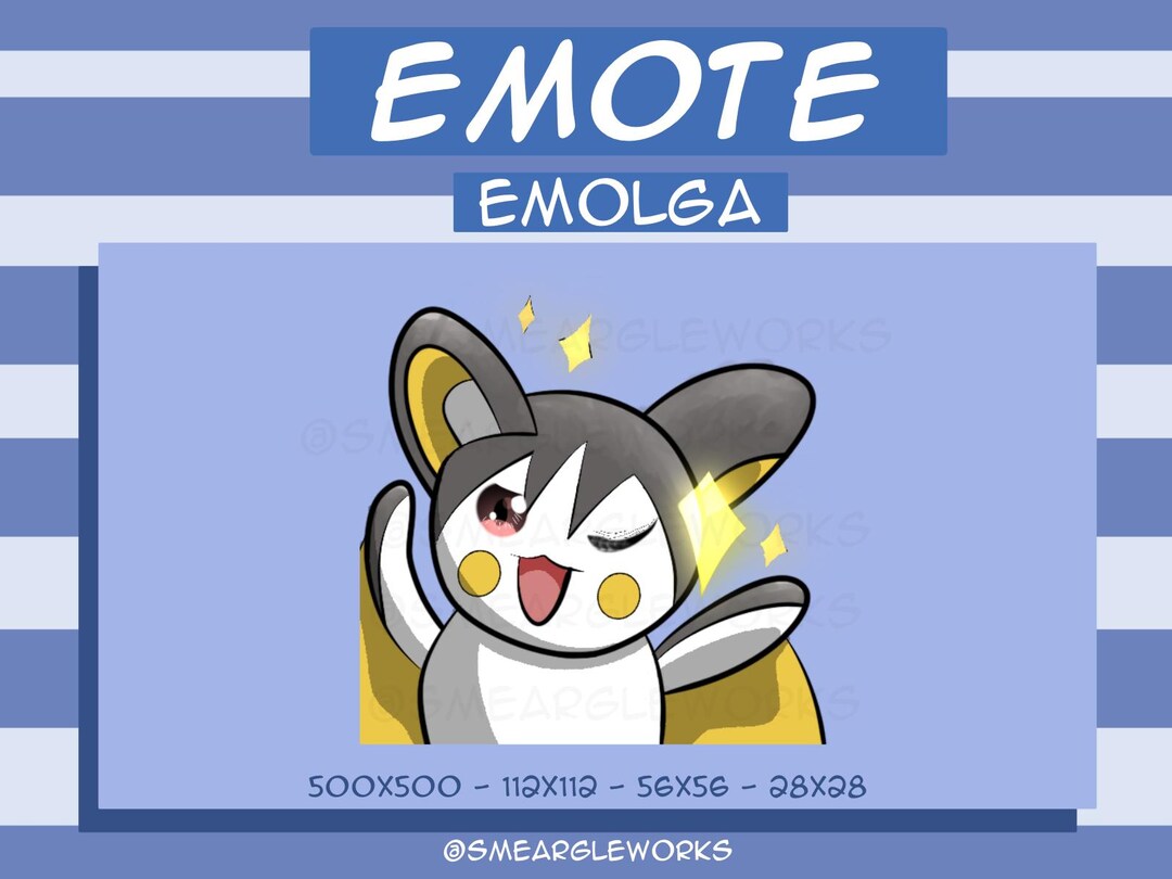 Wink Emolga Emote | Pokemon Emote for Twitch, Discord and Youtube ...