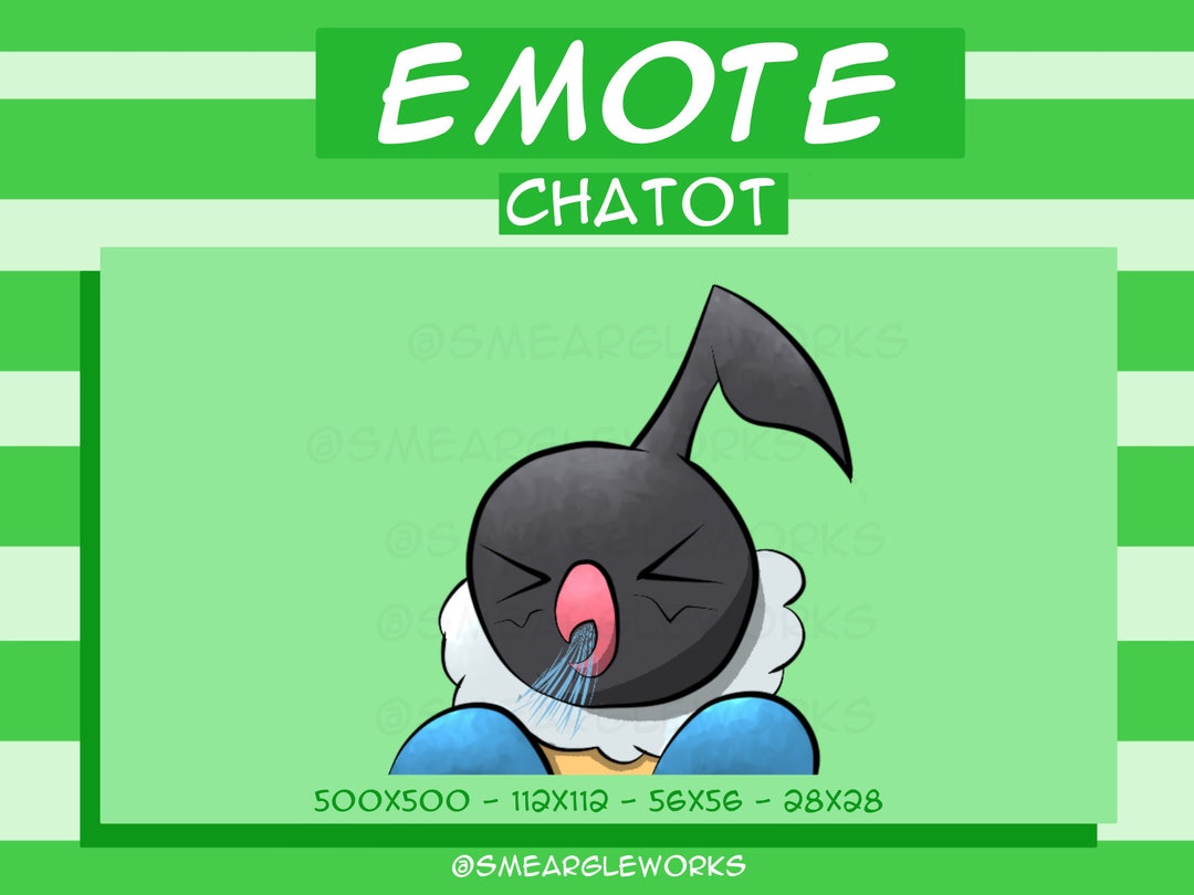 Sneezing Chatot Emote pokemon Emote for Twitch, Discord and Youtube ...